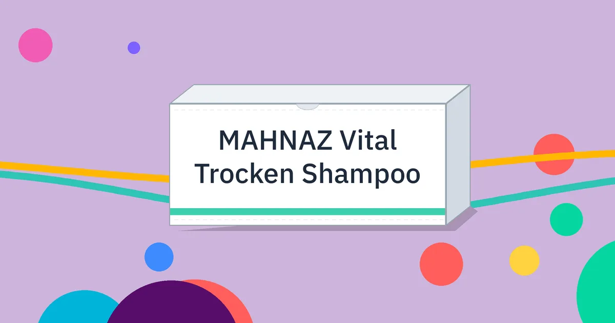 Symbolbild: Packung mit der Aufschrift MAHNAZ Vital Trocken Shampoo (PZN 10314314) – Verfügbarkeit und Bezug in Apotheken in Frankfurt am Main