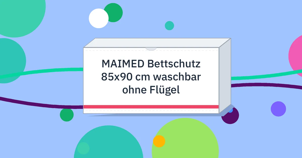 Symbolbild: Packung mit der Aufschrift MAIMED Bettschutz 85x90 cm waschbar ohne Flügel (PZN 18776480) – Verfügbarkeit und Bezug in Apotheken in Frankfurt am Main