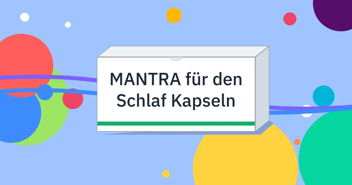 Symbolbild: Packung mit der Aufschrift MANTRA für den Schlaf Kapseln (PZN 17162942) – Verfügbarkeit und Bezug in Apotheken in Frankfurt am Main