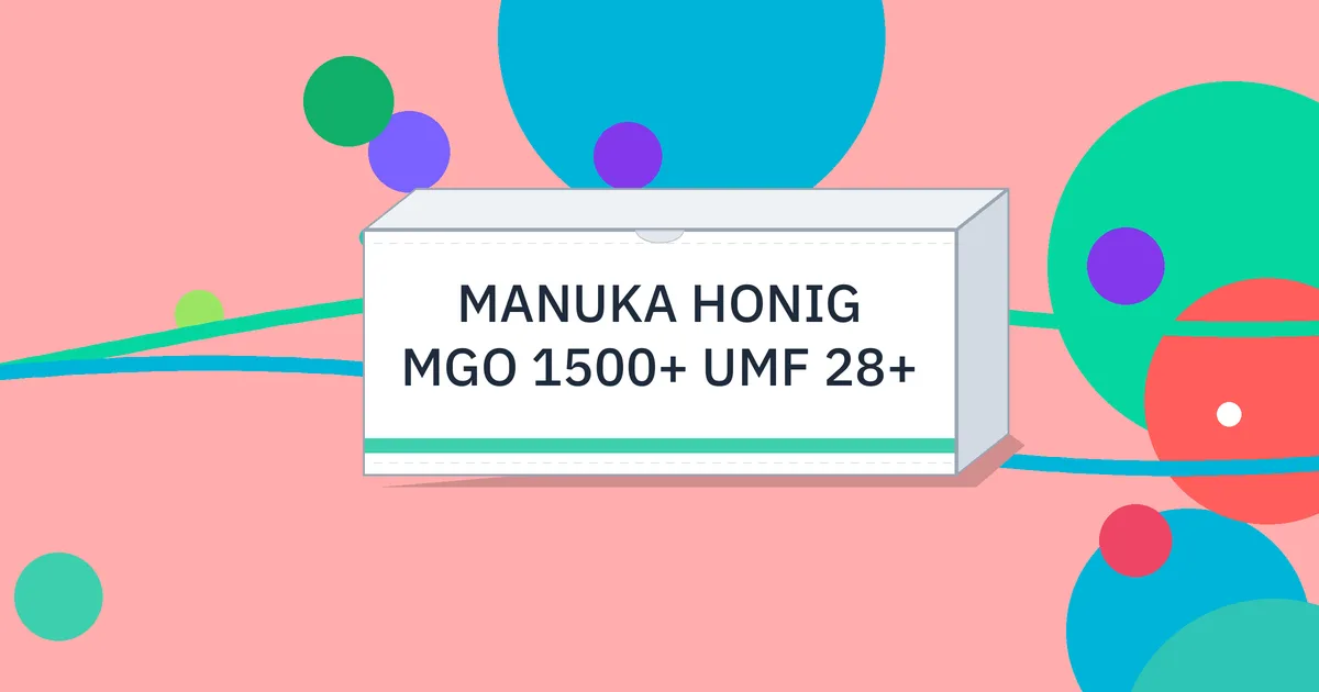Symbolbild: Packung mit der Aufschrift MANUKA HONIG MGO 1500+ UMF 28+ (PZN 19646785) – Verfügbarkeit und Bezug in Apotheken in Frankfurt am Main