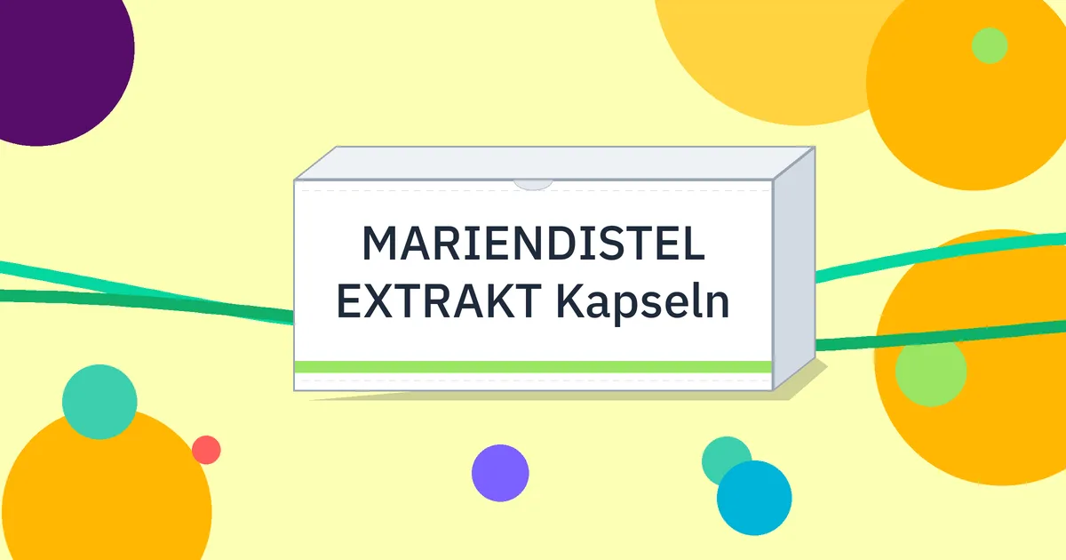 Symbolbild: Packung mit der Aufschrift MARIENDISTEL EXTRAKT Kapseln (PZN 17258062) – Verfügbarkeit und Bezug in Apotheken in Frankfurt am Main