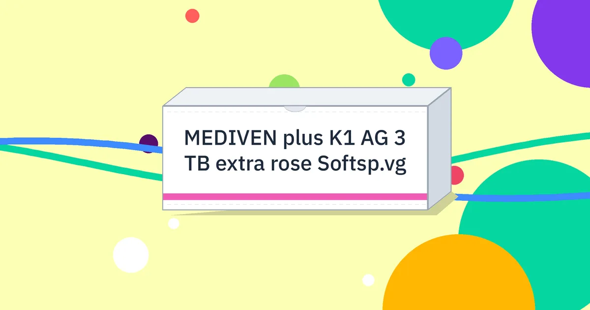 Symbolbild: Packung mit der Aufschrift MEDIVEN plus K1 AG 3 TB extra rose Softsp.vg (PZN 15062797) – Verfügbarkeit und Bezug in Apotheken in Frankfurt am Main