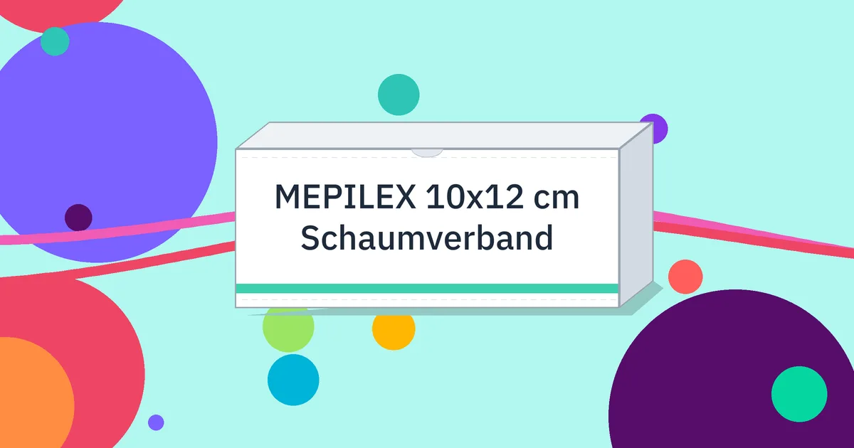 Symbolbild: Packung mit der Aufschrift MEPILEX 10x12 cm Schaumverband (PZN 13835901) – Verfügbarkeit und Bezug in Apotheken in Frankfurt am Main