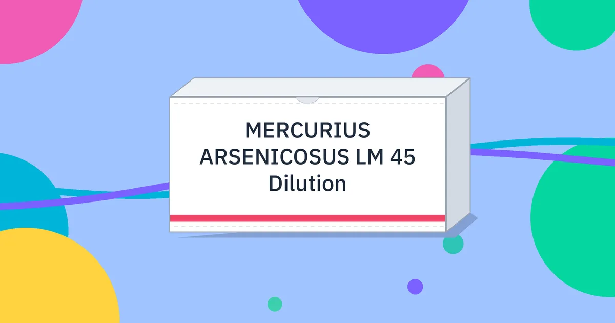 Symbolbild: Packung mit der Aufschrift MERCURIUS ARSENICOSUS LM 45 Dilution (PZN 13606342) – Verfügbarkeit und Bezug in Apotheken in Frankfurt am Main