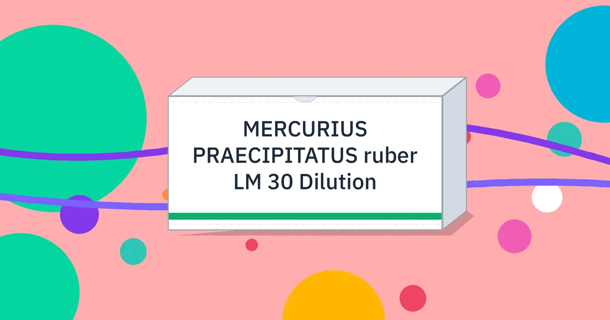 Symbolbild: Packung mit der Aufschrift MERCURIUS PRAECIPITATUS ruber LM 30 Dilution (PZN 12953372) – Verfügbarkeit und Bezug in Apotheken in Frankfurt am Main