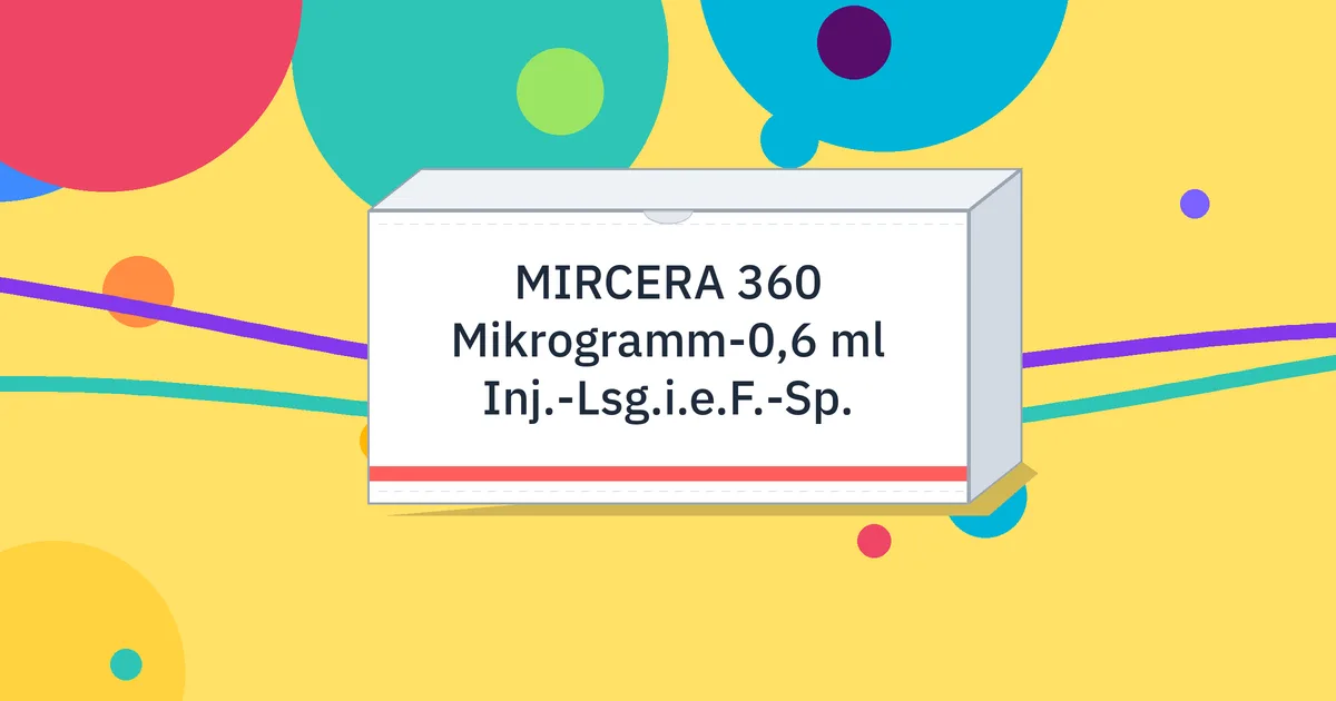 Symbolbild: Packung mit der Aufschrift MIRCERA 360 Mikrogramm-0,6 ml Inj.-Lsg.i.e.F.-Sp. (PZN 12596311) – Verfügbarkeit und Bezug in Apotheken in Frankfurt am Main