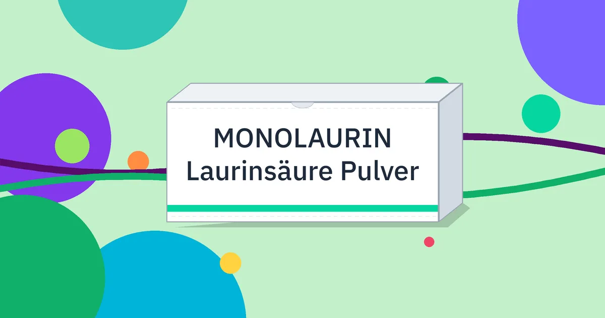 Symbolbild: Packung mit der Aufschrift MONOLAURIN Laurinsäure Pulver (PZN 19231446) – Verfügbarkeit und Bezug in Apotheken in Frankfurt am Main