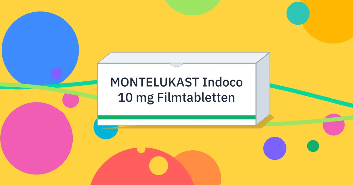 Symbolbild: Packung mit der Aufschrift MONTELUKAST Indoco 10 mg Filmtabletten (PZN 18725169) – Verfügbarkeit und Bezug in Apotheken in Frankfurt am Main