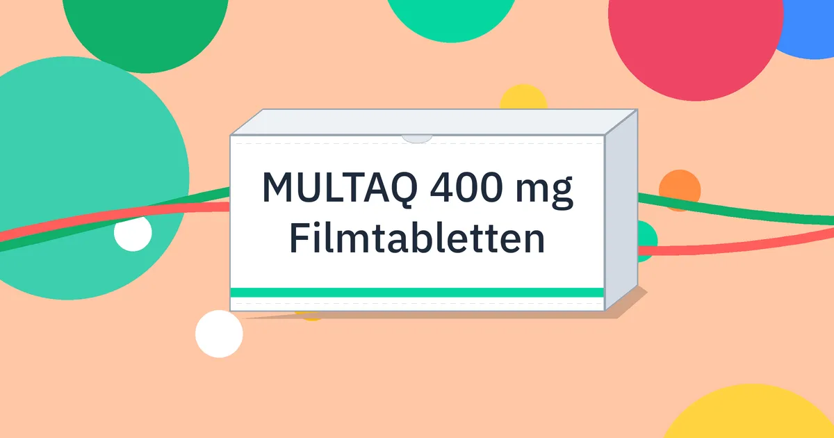 Symbolbild: Packung mit der Aufschrift MULTAQ 400 mg Filmtabletten (PZN 05387593) – Verfügbarkeit und Bezug in Apotheken in Frankfurt am Main