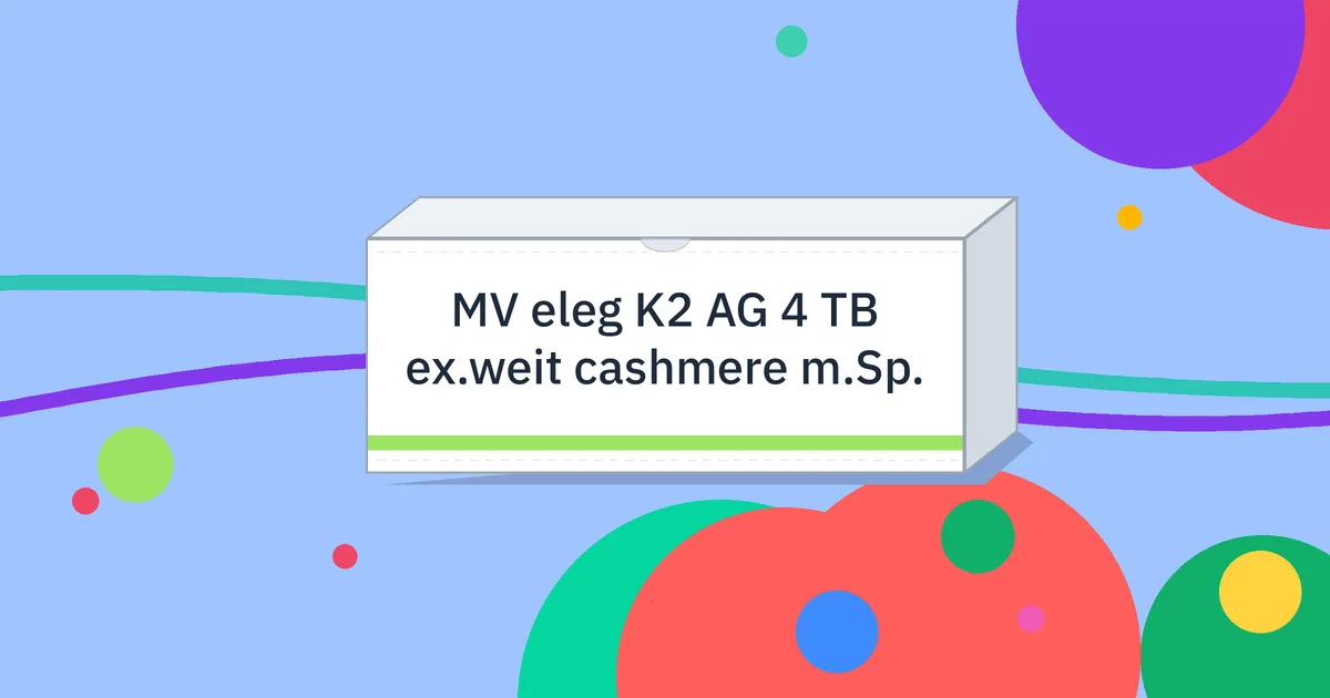 Symbolbild: Packung mit der Aufschrift MV eleg K2 AG 4 TB ex.weit cashmere m.Sp. (PZN 14679538) – Verfügbarkeit und Bezug in Apotheken in Frankfurt am Main