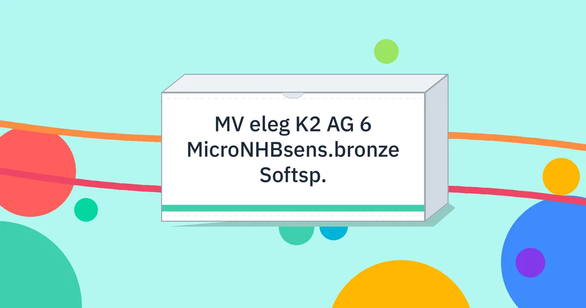 Symbolbild: Packung mit der Aufschrift MV eleg K2 AG 6 MicroNHBsens.bronze Softsp. (PZN 15724241) – Verfügbarkeit und Bezug in Apotheken in Frankfurt am Main