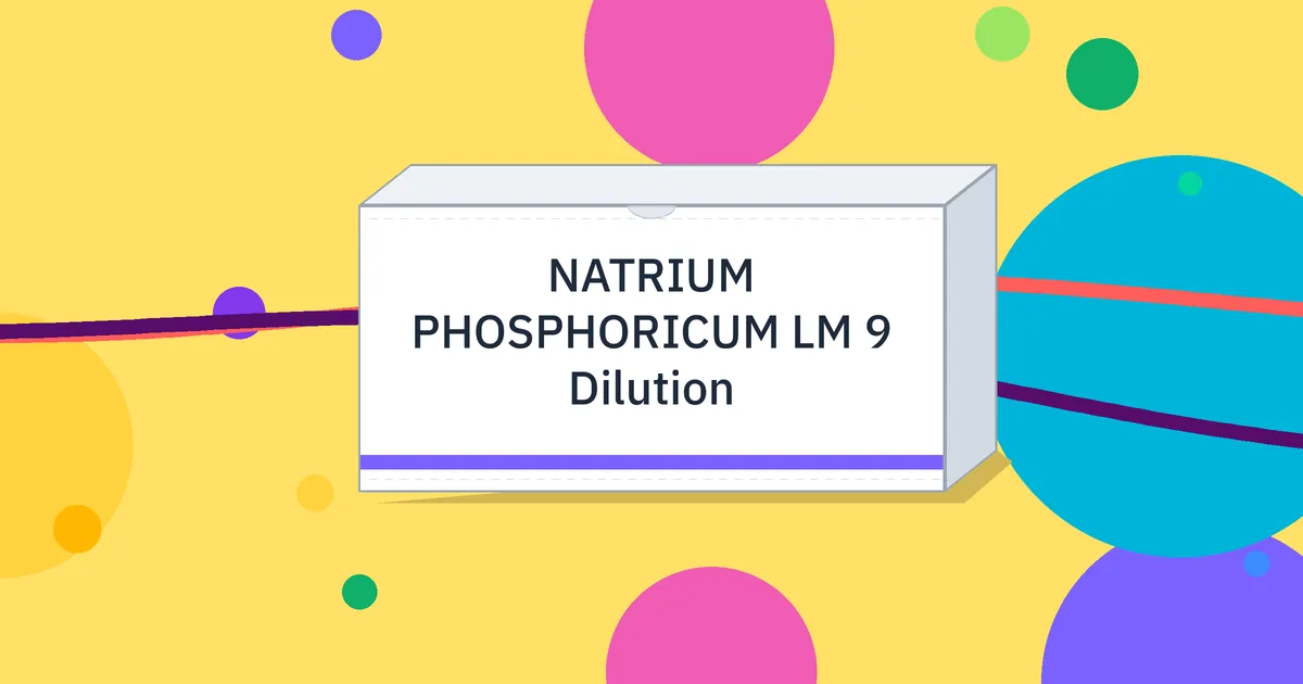 Symbolbild: Packung mit der Aufschrift NATRIUM PHOSPHORICUM LM 9 Dilution (PZN 12966044) – Verfügbarkeit und Bezug in Apotheken in Frankfurt am Main