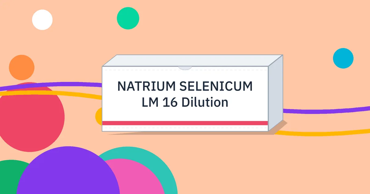 Symbolbild: Packung mit der Aufschrift NATRIUM SELENICUM LM 16 Dilution (PZN 13616820) – Verfügbarkeit und Bezug in Apotheken in Frankfurt am Main