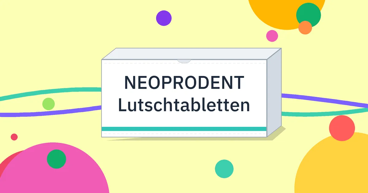 Symbolbild: Packung mit der Aufschrift NEOPRODENT Lutschtabletten (PZN 19901125) – Verfügbarkeit und Bezug in Apotheken in Frankfurt am Main