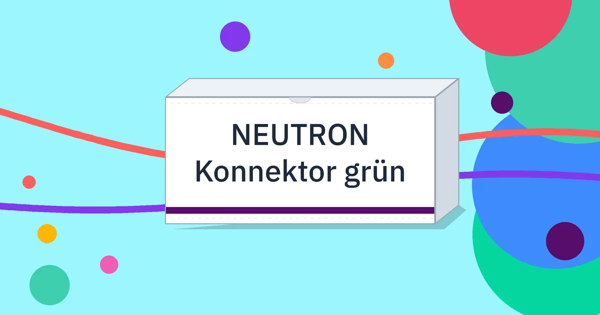 Symbolbild: Packung mit der Aufschrift NEUTRON Konnektor grün (PZN 14180201) – Verfügbarkeit und Bezug in Apotheken in Frankfurt am Main