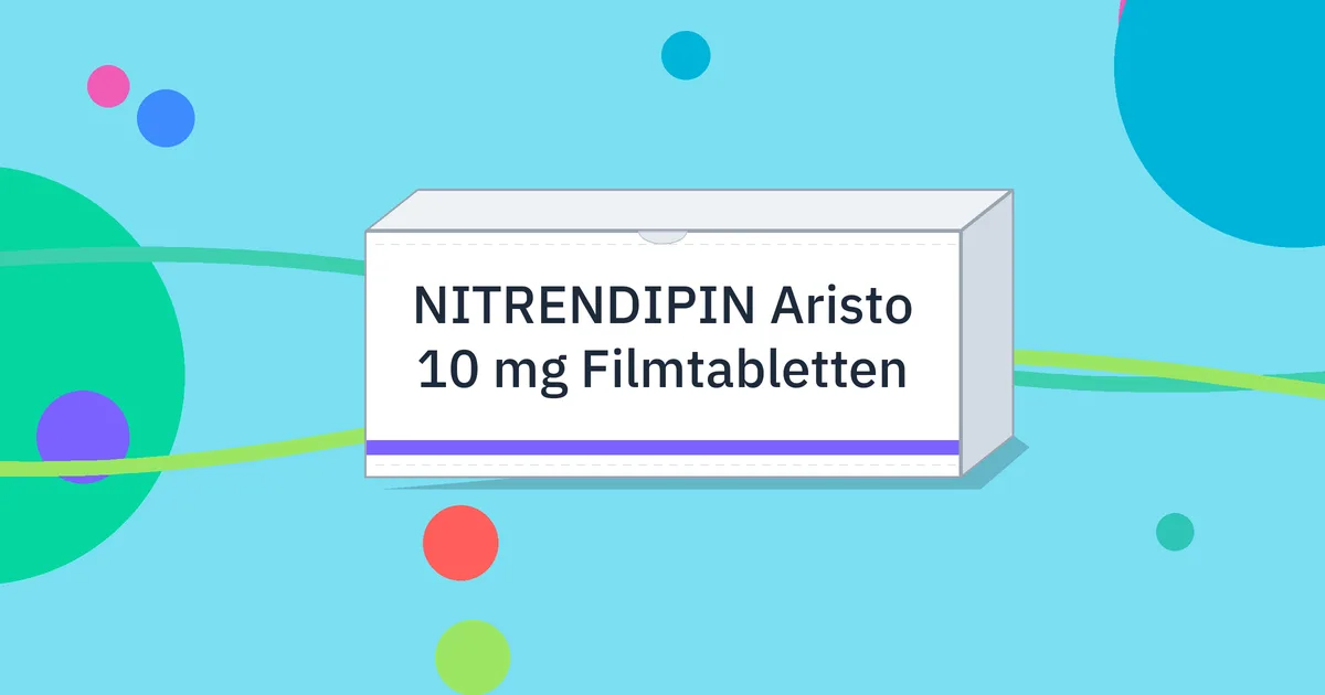 Symbolbild: Packung mit der Aufschrift NITRENDIPIN Aristo 10 mg Filmtabletten (PZN 00366959) – Verfügbarkeit und Bezug in Apotheken in Frankfurt am Main