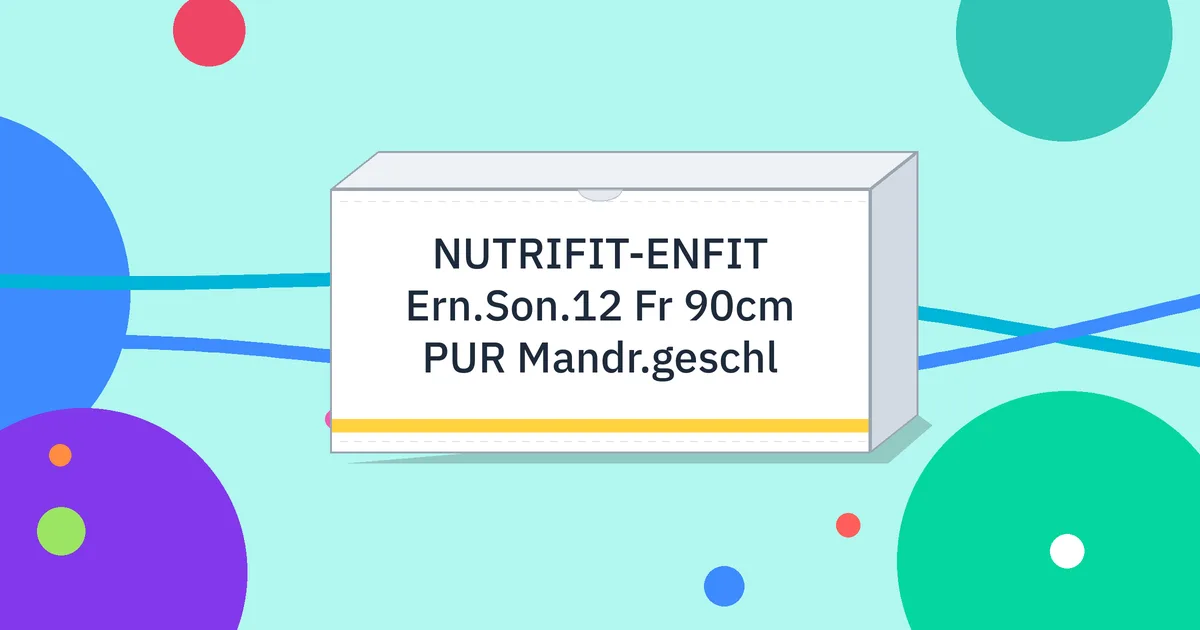 Symbolbild: Packung mit der Aufschrift NUTRIFIT-ENFIT Ern.Son.12 Fr 90cm PUR Mandr.geschl (PZN 19300727) – Verfügbarkeit und Bezug in Apotheken in Frankfurt am Main