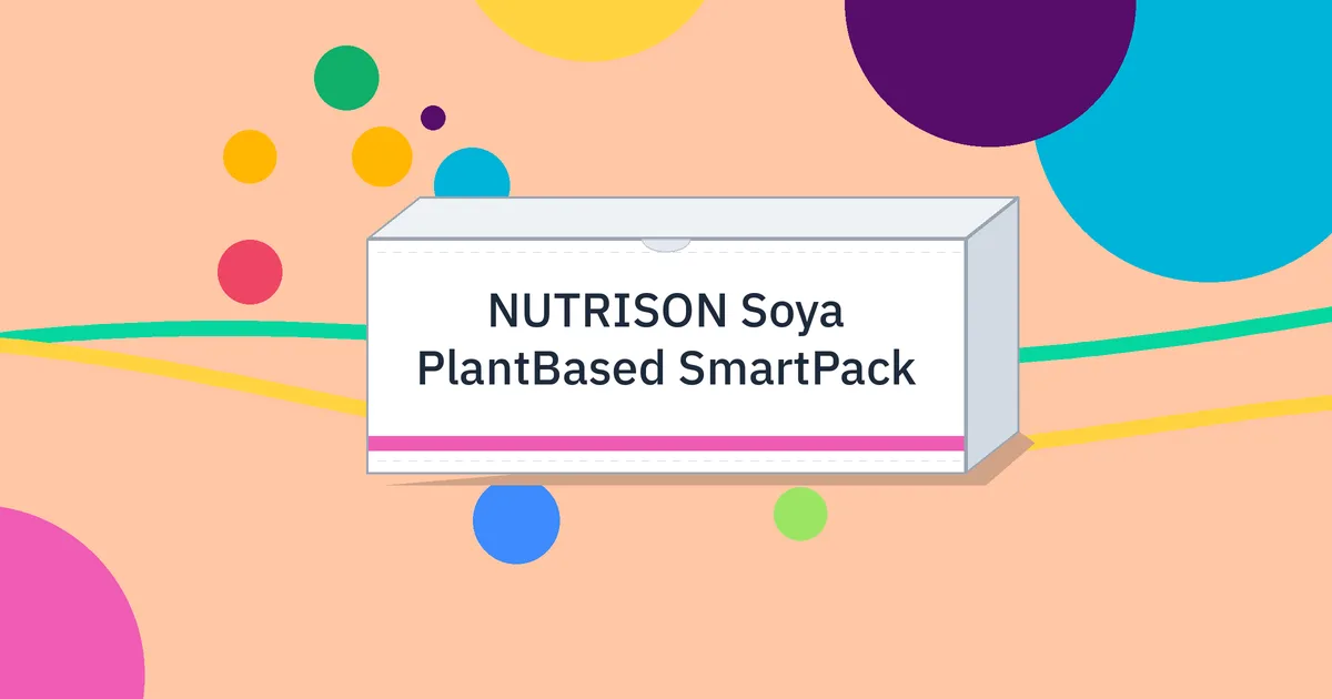 Symbolbild: Packung mit der Aufschrift NUTRISON Soya PlantBased SmartPack (PZN 19107746) – Verfügbarkeit und Bezug in Apotheken in Frankfurt am Main