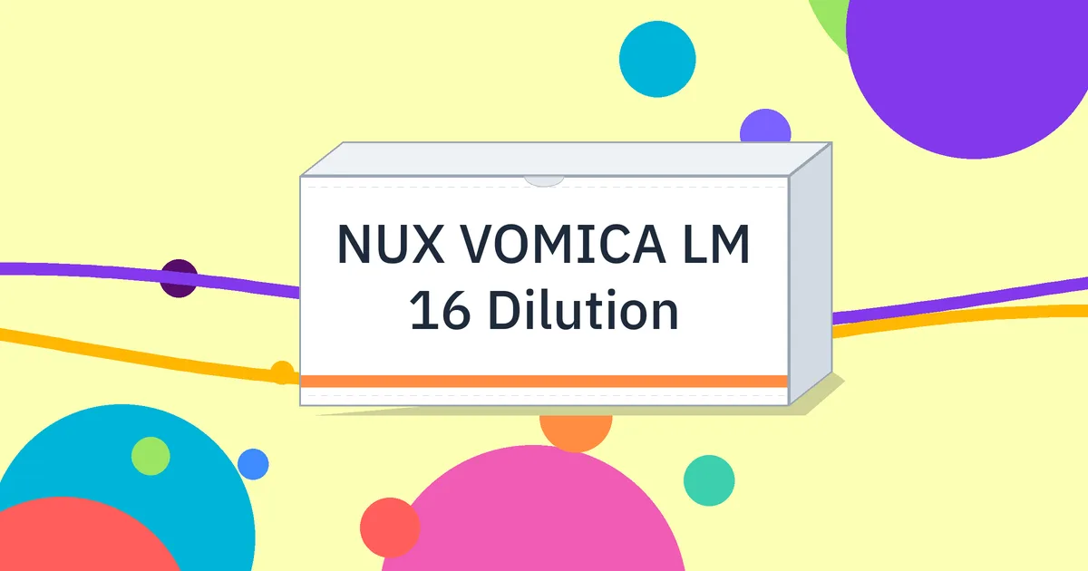 Symbolbild: Packung mit der Aufschrift NUX VOMICA LM 16 Dilution (PZN 12970459) – Verfügbarkeit und Bezug in Apotheken in Frankfurt am Main