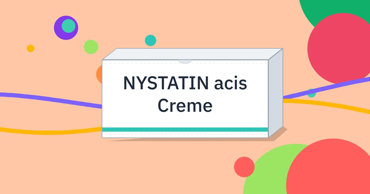 Symbolbild: Packung mit der Aufschrift NYSTATIN acis Creme (PZN 09667303) – Verfügbarkeit und Bezug in Apotheken in Frankfurt am Main