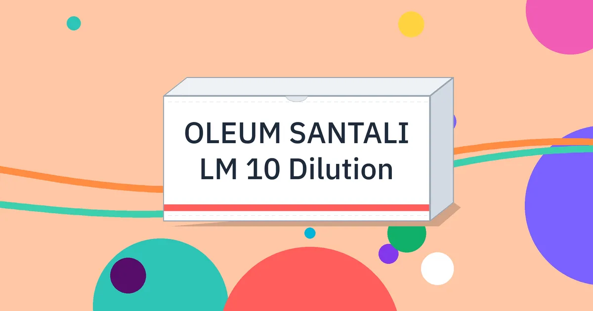 Symbolbild: Packung mit der Aufschrift OLEUM SANTALI LM 10 Dilution (PZN 13623263) – Verfügbarkeit und Bezug in Apotheken in Frankfurt am Main