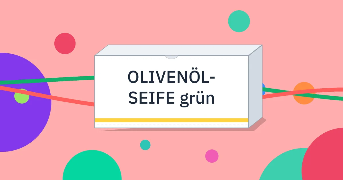 Symbolbild: Packung mit der Aufschrift OLIVENÖL-SEIFE grün (PZN 17910640) – Verfügbarkeit und Bezug in Apotheken in Frankfurt am Main