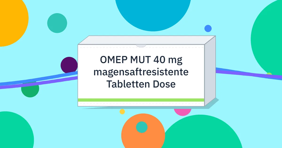Symbolbild: Packung mit der Aufschrift OMEP MUT 40 mg magensaftresistente Tabletten Dose (PZN 17420841) – Verfügbarkeit und Bezug in Apotheken in Frankfurt am Main