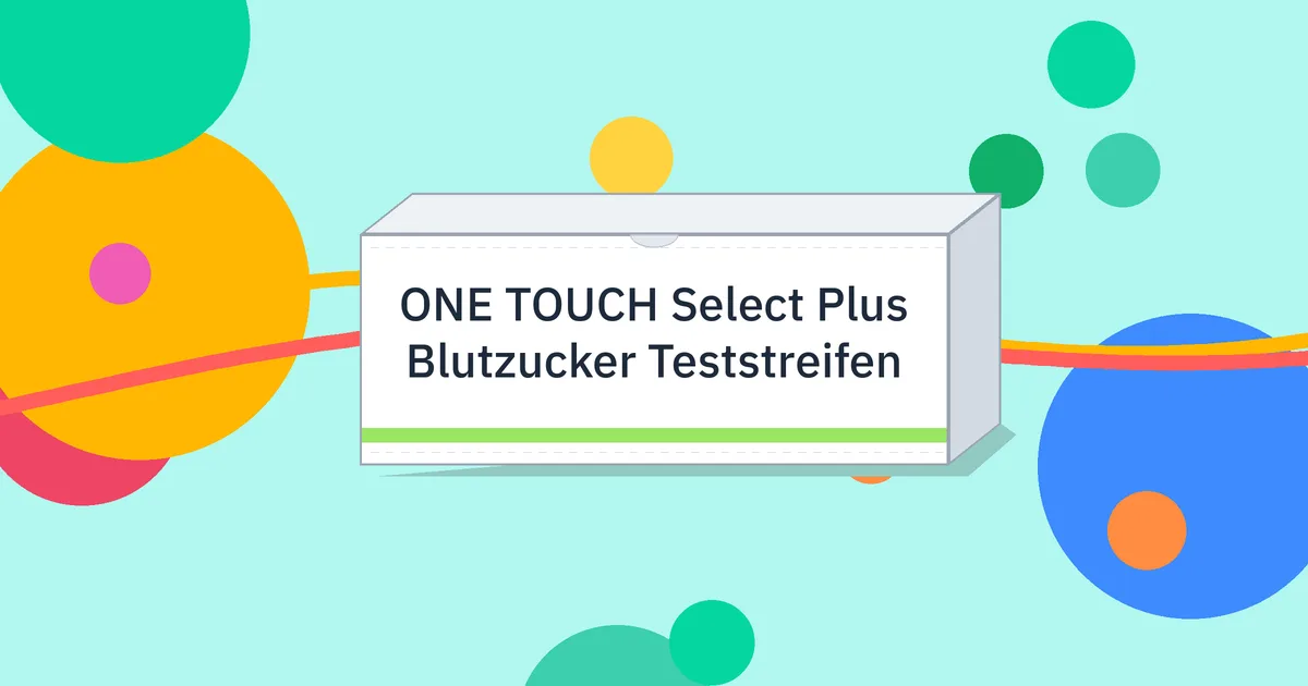 Symbolbild: Packung mit der Aufschrift ONE TOUCH Select Plus Blutzucker Teststreifen (PZN 16625222) – Verfügbarkeit und Bezug in Apotheken in Frankfurt am Main