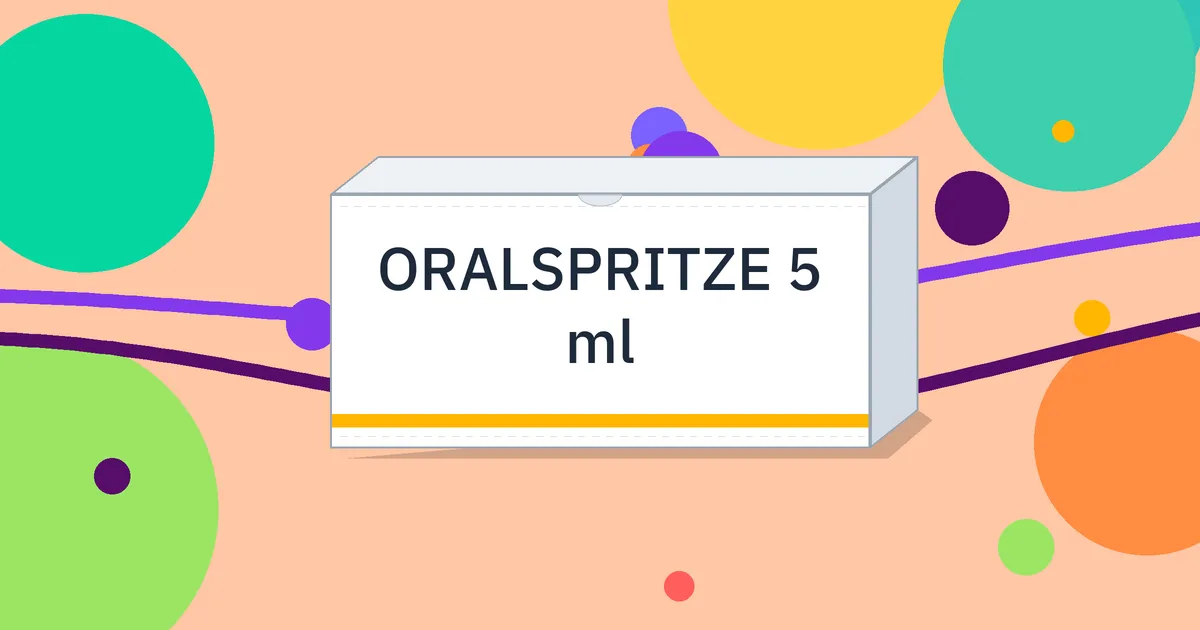 Symbolbild: Packung mit der Aufschrift ORALSPRITZE 5 ml (PZN 13655978) – Verfügbarkeit und Bezug in Apotheken in Frankfurt am Main