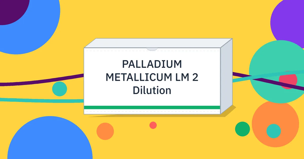 Symbolbild: Packung mit der Aufschrift PALLADIUM METALLICUM LM 2 Dilution (PZN 12975244) – Verfügbarkeit und Bezug in Apotheken in Frankfurt am Main