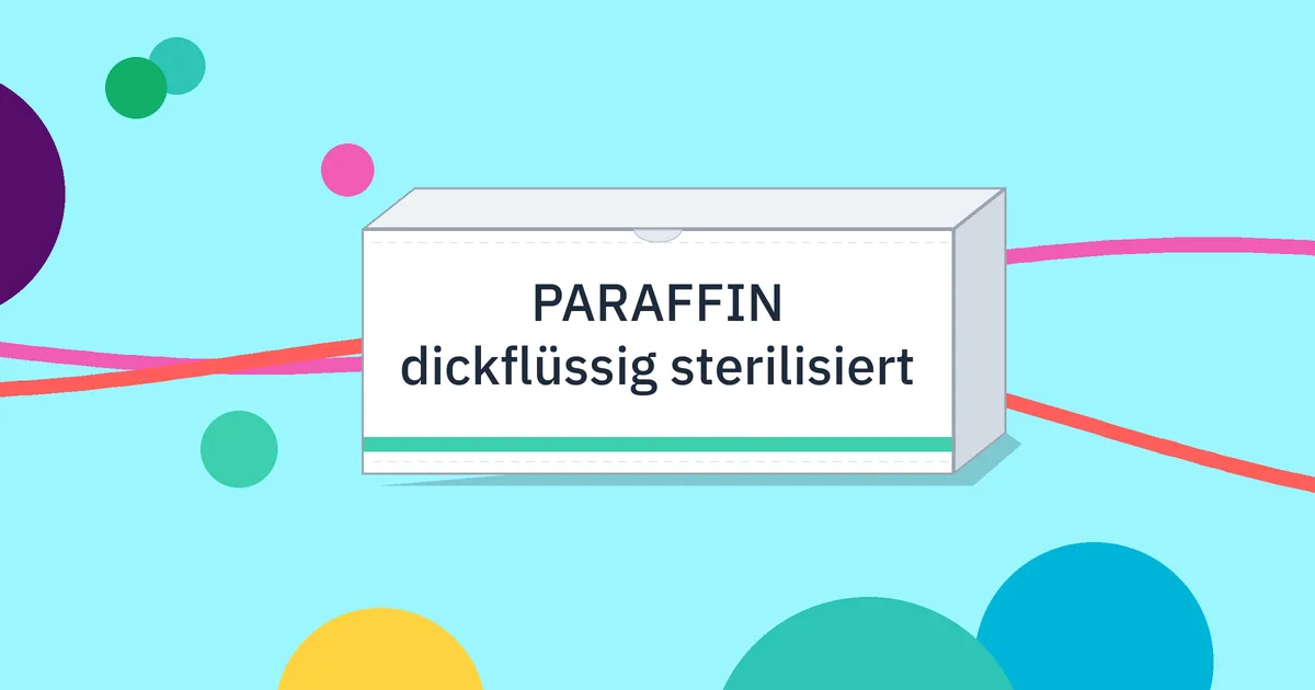 Symbolbild: Packung mit der Aufschrift PARAFFIN dickflüssig sterilisiert (PZN 05980463) – Verfügbarkeit und Bezug in Apotheken in Frankfurt am Main