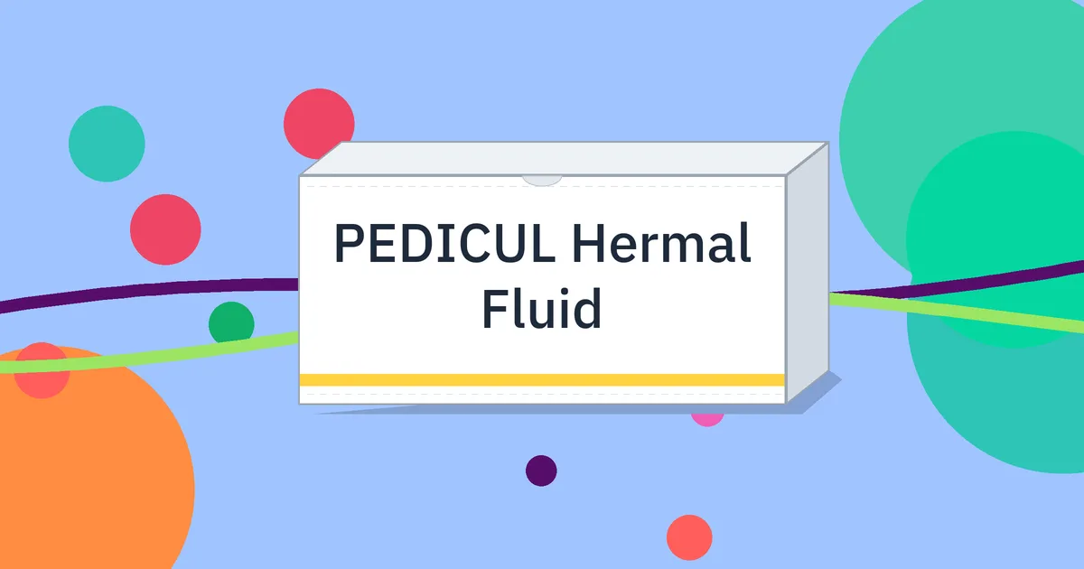 Symbolbild: Packung mit der Aufschrift PEDICUL Hermal Fluid (PZN 01566815) – Verfügbarkeit und Bezug in Apotheken in Frankfurt am Main