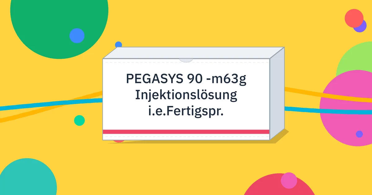 Symbolbild: Packung mit der Aufschrift PEGASYS 90 -m63g Injektionslösung i.e.Fertigspr. (PZN 18782256) – Verfügbarkeit und Bezug in Apotheken in Frankfurt am Main