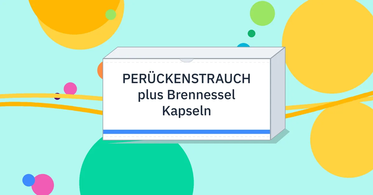 Symbolbild: Packung mit der Aufschrift PERÜCKENSTRAUCH plus Brennessel Kapseln (PZN 10321389) – Verfügbarkeit und Bezug in Apotheken in Frankfurt am Main