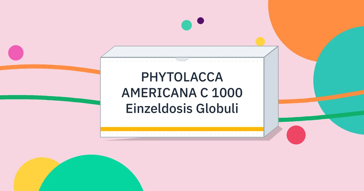 Symbolbild: Packung mit der Aufschrift PHYTOLACCA AMERICANA C 1000 Einzeldosis Globuli (PZN 03034703) – Verfügbarkeit und Bezug in Apotheken in Frankfurt am Main