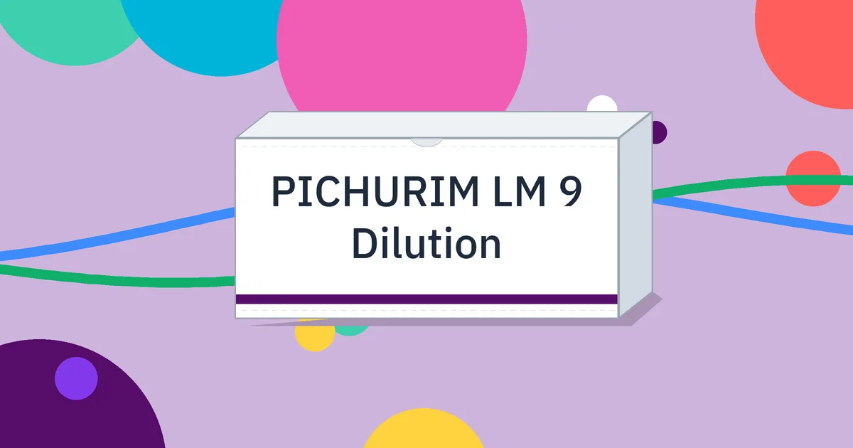 Symbolbild: Packung mit der Aufschrift PICHURIM LM 9 Dilution (PZN 13641077) – Verfügbarkeit und Bezug in Apotheken in Frankfurt am Main