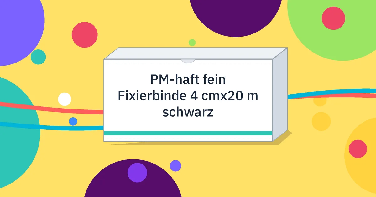 Symbolbild: Packung mit der Aufschrift PM-haft fein Fixierbinde 4 cmx20 m schwarz (PZN 18846252) – Verfügbarkeit und Bezug in Apotheken in Frankfurt am Main