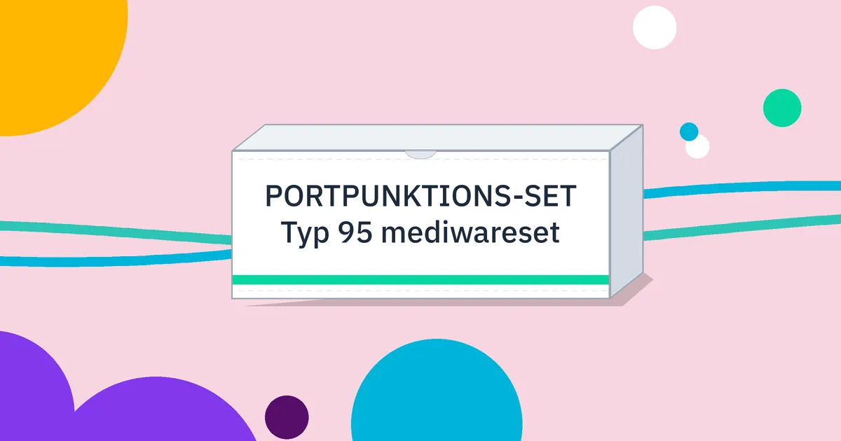 Symbolbild: Packung mit der Aufschrift PORTPUNKTIONS-SET Typ 95 mediwareset (PZN 19548870) – Verfügbarkeit und Bezug in Apotheken in Frankfurt am Main
