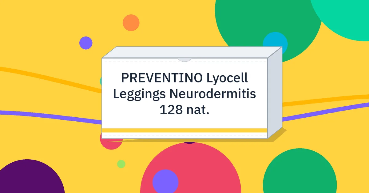 Symbolbild: Packung mit der Aufschrift PREVENTINO Lyocell Leggings Neurodermitis 128 nat. (PZN 16895542) – Verfügbarkeit und Bezug in Apotheken in Frankfurt am Main