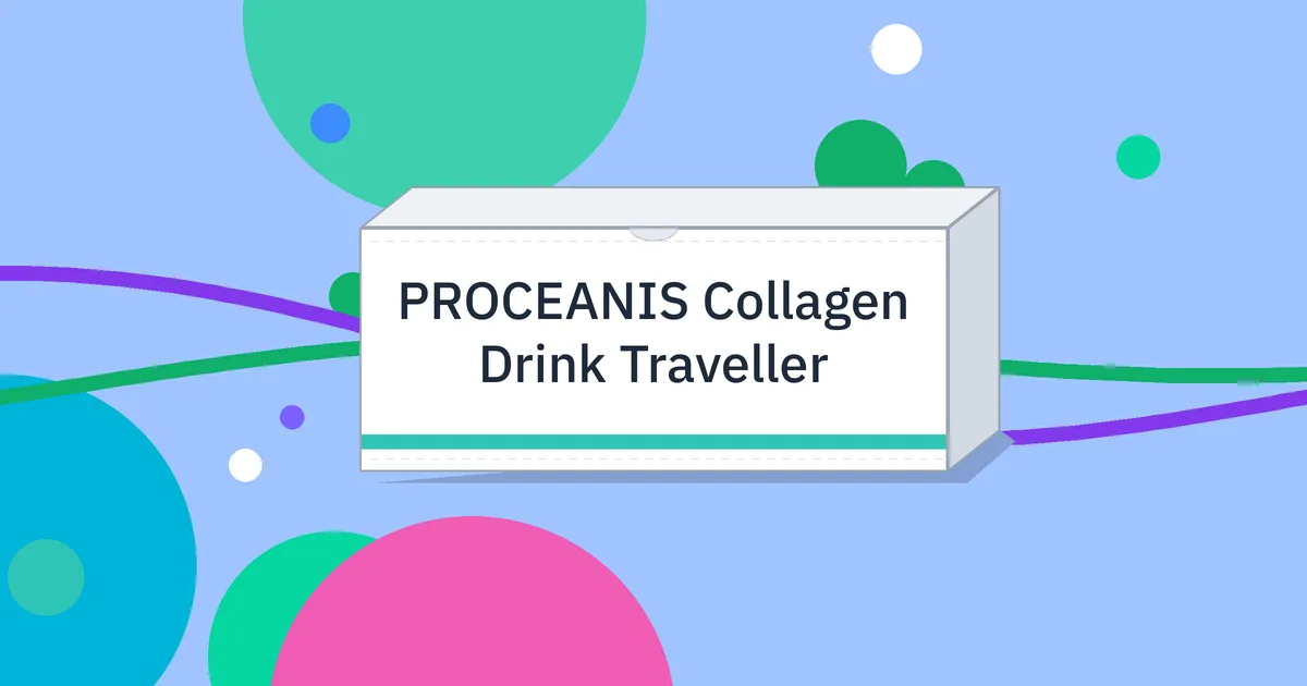 Symbolbild: Packung mit der Aufschrift PROCEANIS Collagen Drink Traveller (PZN 19413354) – Verfügbarkeit und Bezug in Apotheken in Frankfurt am Main