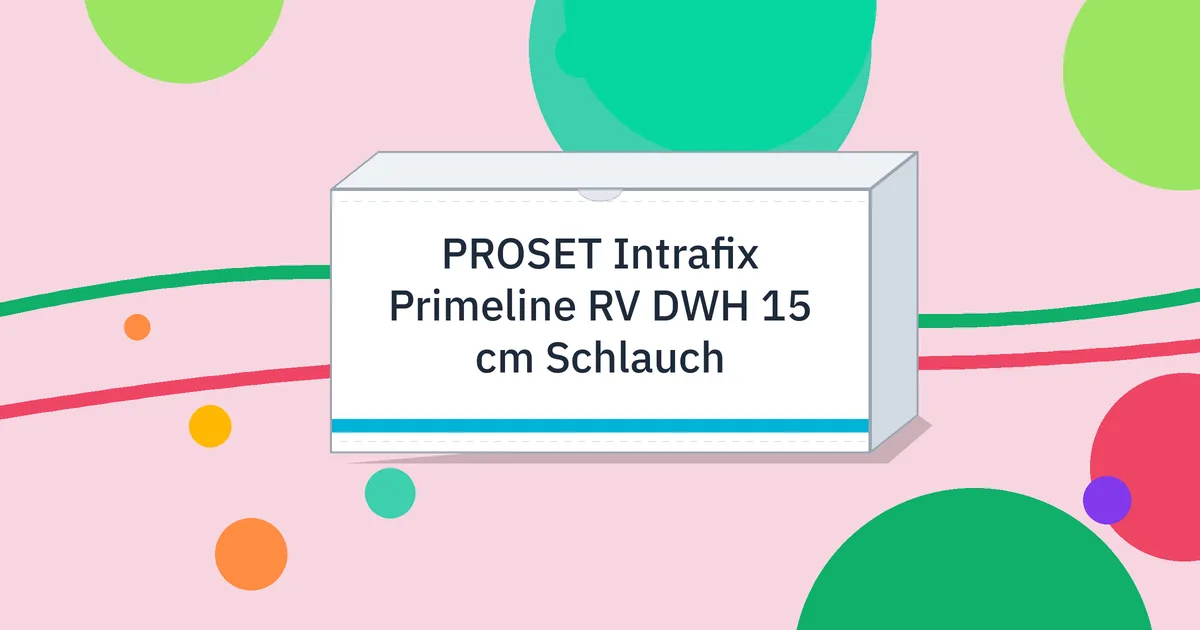 Symbolbild: Packung mit der Aufschrift PROSET Intrafix Primeline RV DWH 15 cm Schlauch (PZN 09694180) – Verfügbarkeit und Bezug in Apotheken in Frankfurt am Main