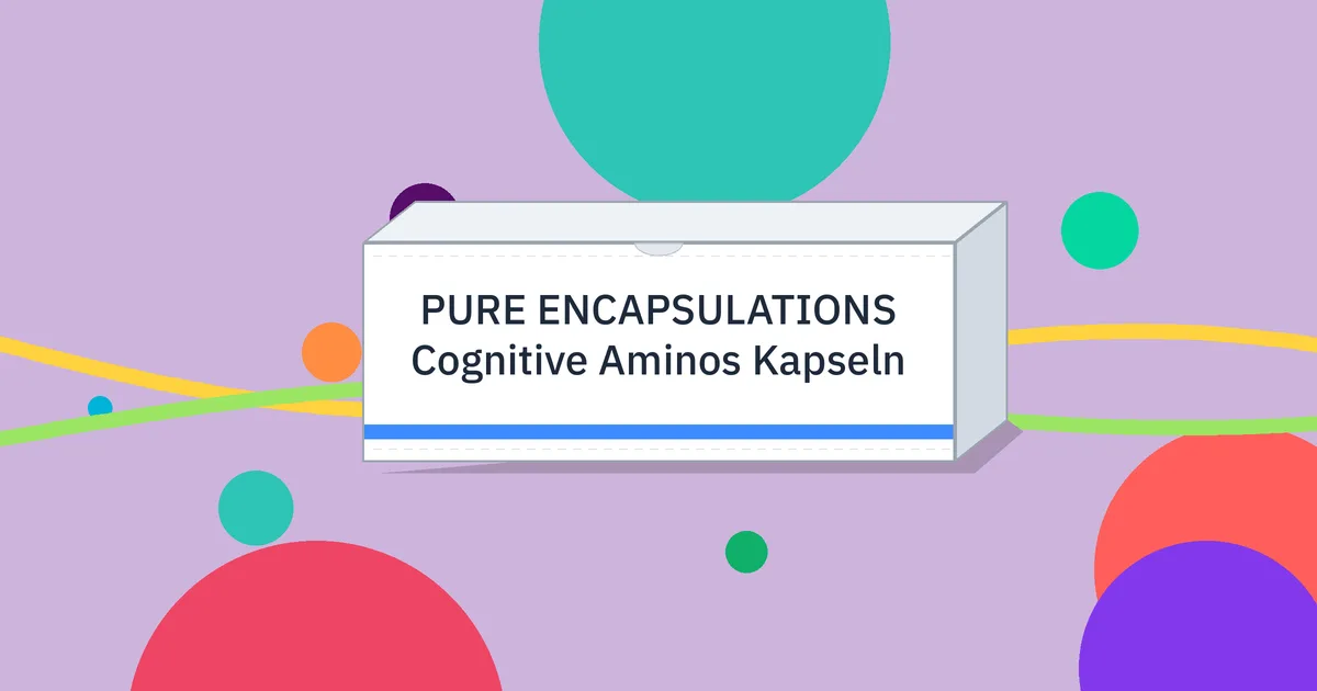 Symbolbild: Packung mit der Aufschrift PURE ENCAPSULATIONS Cognitive Aminos Kapseln (PZN 02795446) – Verfügbarkeit und Bezug in Apotheken in Frankfurt am Main