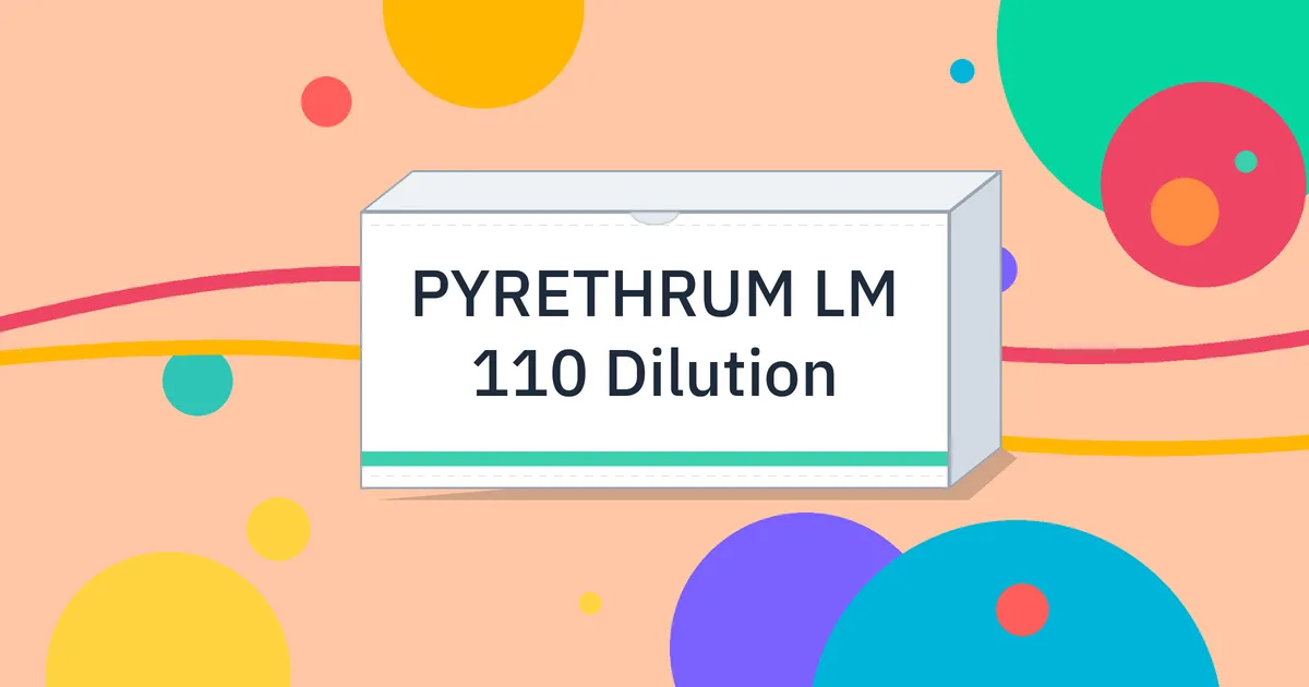 Symbolbild: Packung mit der Aufschrift PYRETHRUM LM 110 Dilution (PZN 13672095) – Verfügbarkeit und Bezug in Apotheken in Frankfurt am Main