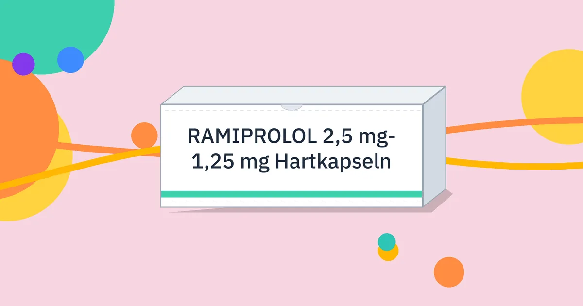 Symbolbild: Packung mit der Aufschrift RAMIPROLOL 2,5 mg-1,25 mg Hartkapseln (PZN 17992537) – Verfügbarkeit und Bezug in Apotheken in Frankfurt am Main