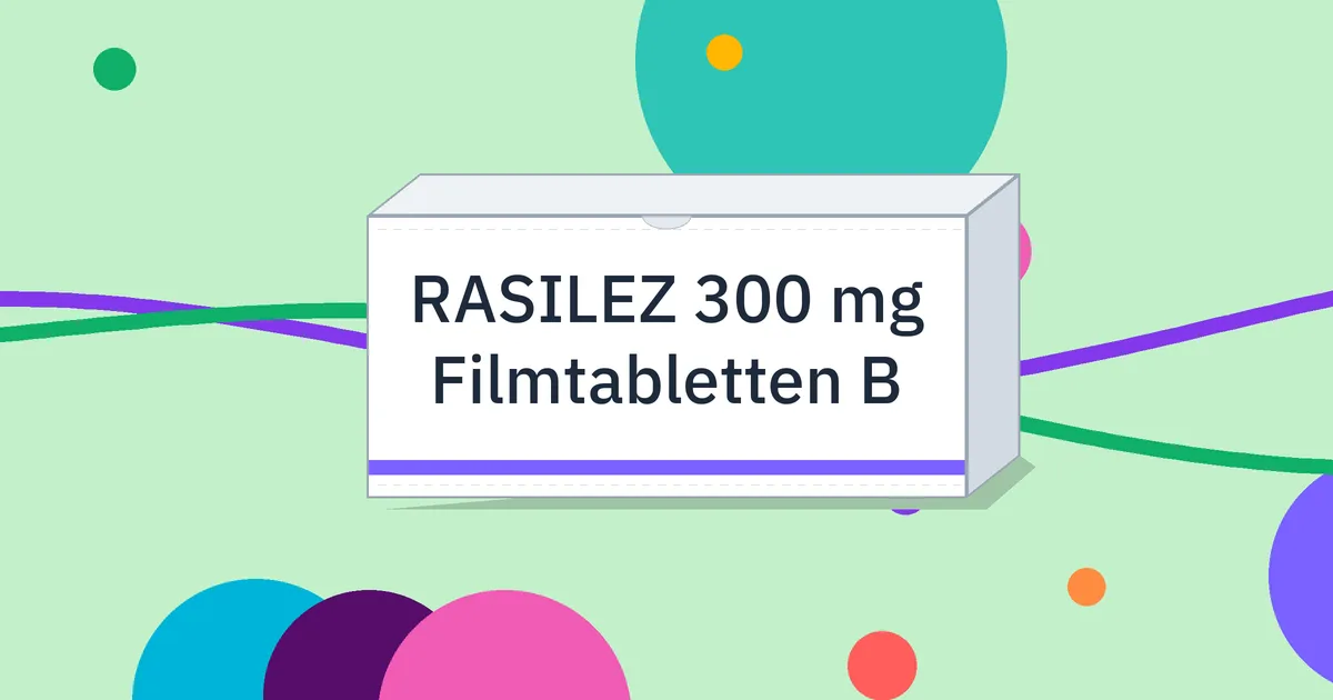 Symbolbild: Packung mit der Aufschrift RASILEZ 300 mg Filmtabletten B (PZN 09284430) – Verfügbarkeit und Bezug in Apotheken in Frankfurt am Main