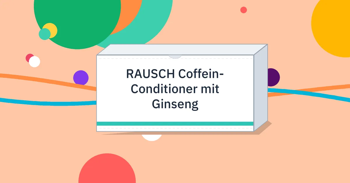 Symbolbild: Packung mit der Aufschrift RAUSCH Coffein-Conditioner mit Ginseng (PZN 18742699) – Verfügbarkeit und Bezug in Apotheken in Frankfurt am Main