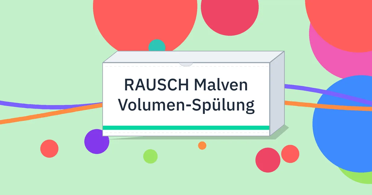 Symbolbild: Packung mit der Aufschrift RAUSCH Malven Volumen-Spülung (PZN 05033783) – Verfügbarkeit und Bezug in Apotheken in Frankfurt am Main