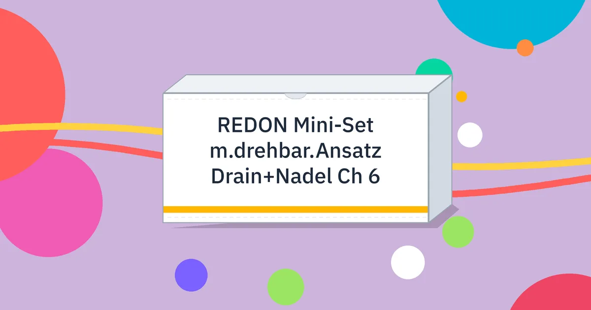 Symbolbild: Packung mit der Aufschrift REDON Mini-Set m.drehbar.Ansatz Drain+Nadel Ch 6 (PZN 19686135) – Verfügbarkeit und Bezug in Apotheken in Frankfurt am Main