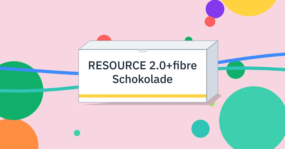 Symbolbild: Packung mit der Aufschrift RESOURCE 2.0+fibre Schokolade (PZN 20042822) – Verfügbarkeit und Bezug in Apotheken in Frankfurt am Main