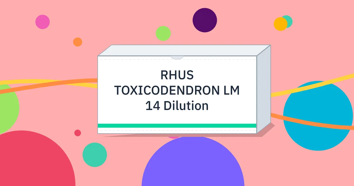 Symbolbild: Packung mit der Aufschrift RHUS TOXICODENDRON LM 14 Dilution (PZN 13053630) – Verfügbarkeit und Bezug in Apotheken in Frankfurt am Main